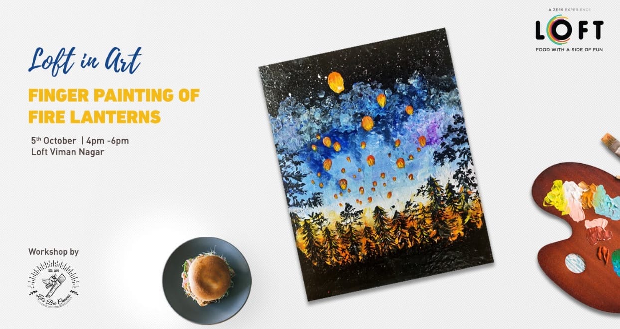 Finger Painting of Fire Lanterns | LBB Pune